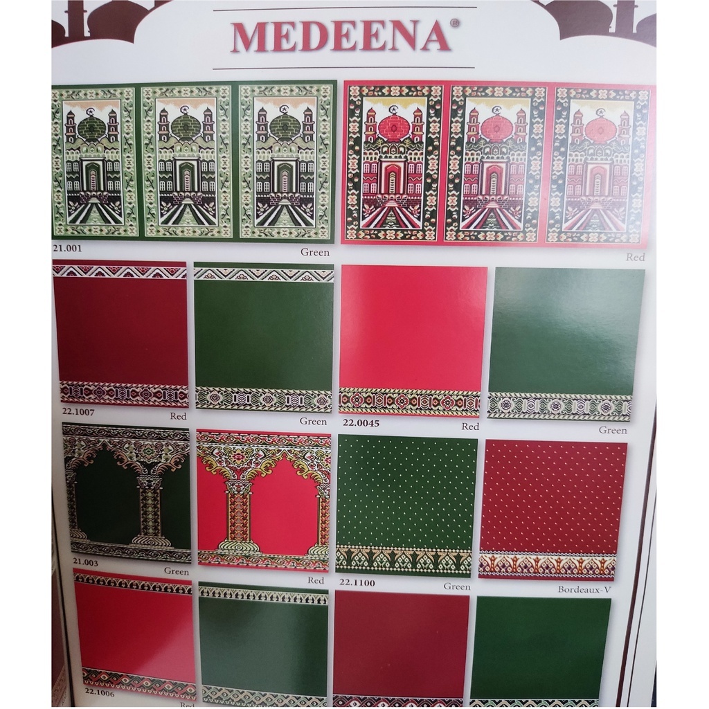Jual Sejadah Roll Karpet Mesjid Mushola Medeena ukuran 105 cm x 570 cm Sajadah Tebal | Shopee ...
