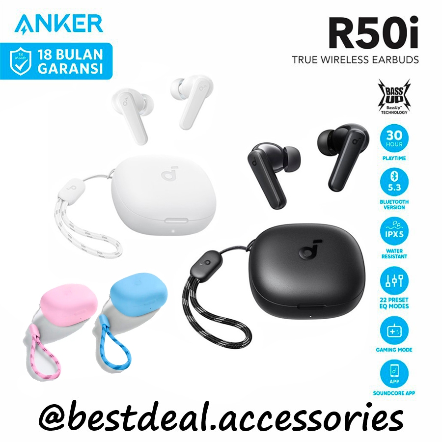 Jual Anker SoundCore R50i TWS True Wireless Earbuds Earphone BASS UP ...