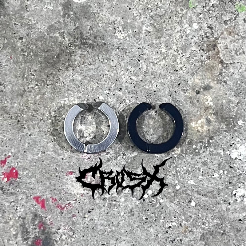 Jual MUNKA EARRINGS / 1PCS SILVER EARRINGS ANTING SILVER ANTING HITAM ...