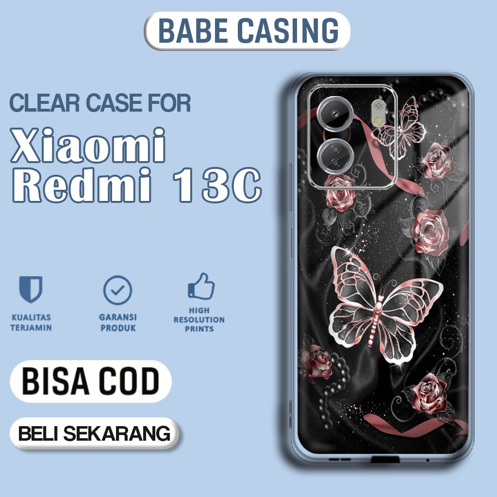 Jual case hp Xiaomi Redmi 13c Terbaru Motif kupu kupu kesing lucu keren ...