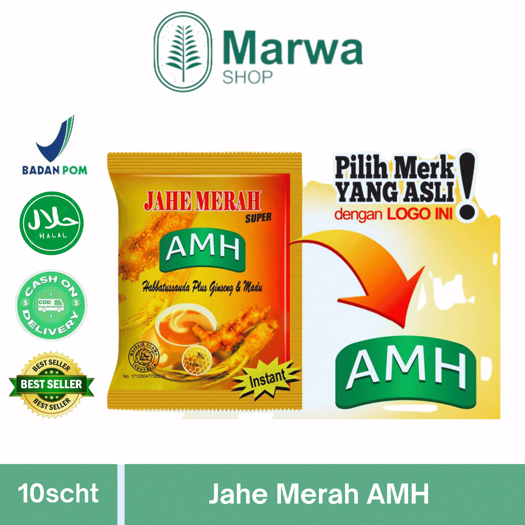 Jual Jahe Merah Super AMH 1 Renceng Isi 10 Sachet Original | Shopee ...