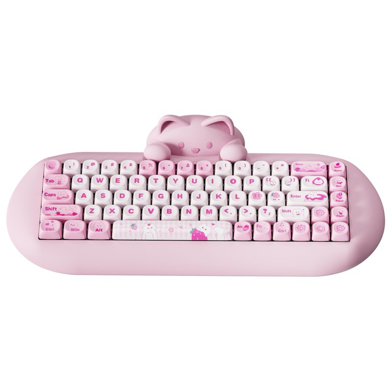 Jual [READY STOCK] Yunzii C68 Hi-Fi Wireless Mechanical Keyboard - Pink ...
