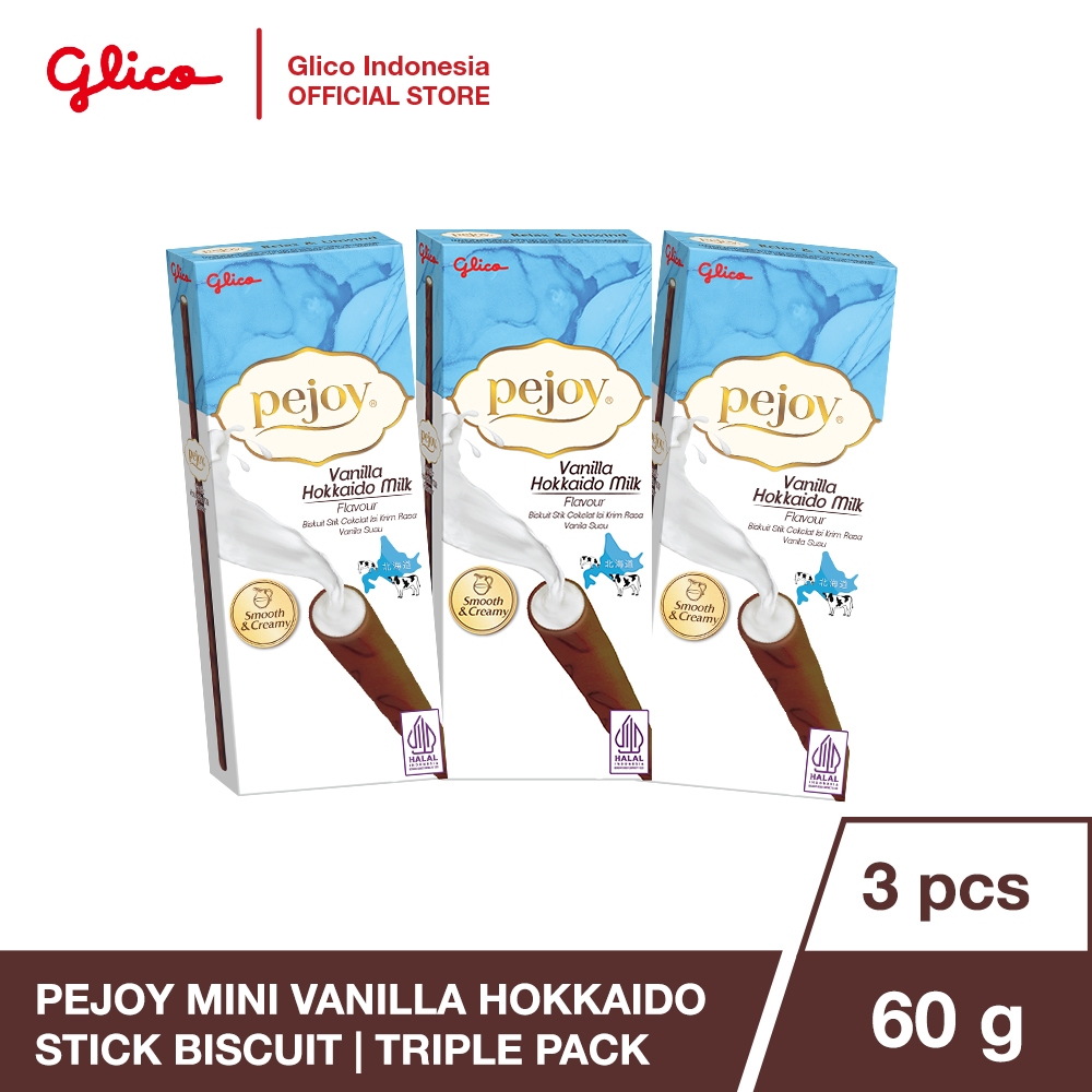 Jual Glico Pejoy Mini Vanilla Hokkaido Milk Triple Pack | Shopee Indonesia