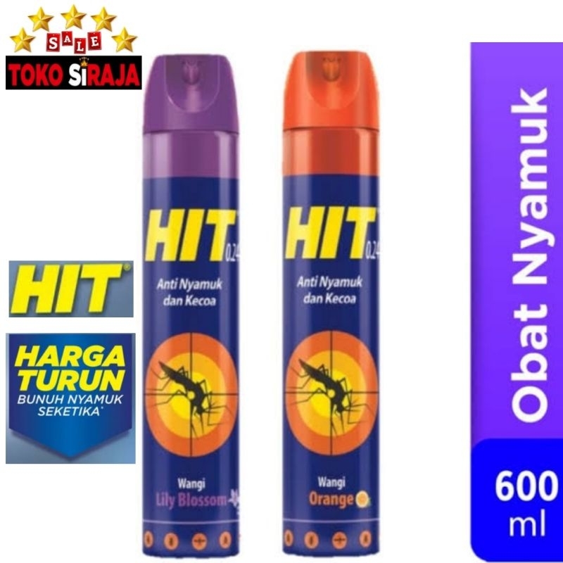 Jual HIT AEROSOL 600 ML + 75 ML / OBAT NYAMUK SPRAY HIT SEMPROT ...