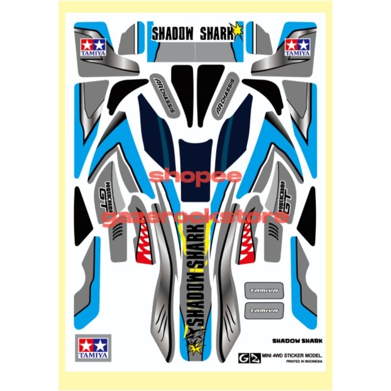 Jual Stiker Tamiya Shadow Shark Cutting Vinyl | Shopee Indonesia