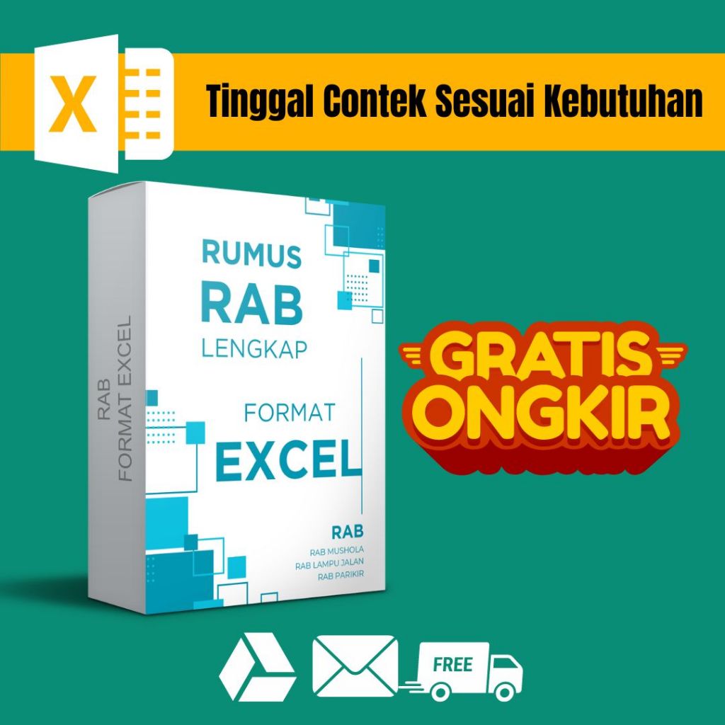 Jual Rumus RAB format Excel tinggal edit sesuai kebutuhan | Shopee ...