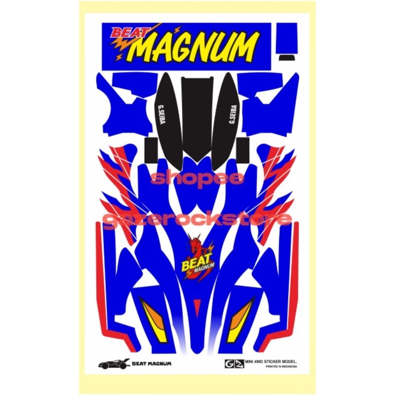 Jual Stiker Tamiya Beat Magnum Cutting Vinyl | Shopee Indonesia