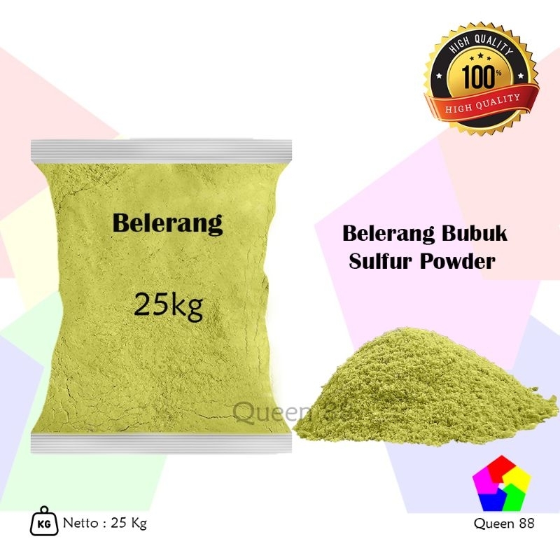 Jual Belerang Bubuk Murni 25 Kg / Sulfur Powder 25 kg / Belerang Murni ...