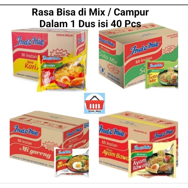 Jual Indomie Mix / Campur Varian Rasa 1 Dus isi 40 pcs | Shopee Indonesia