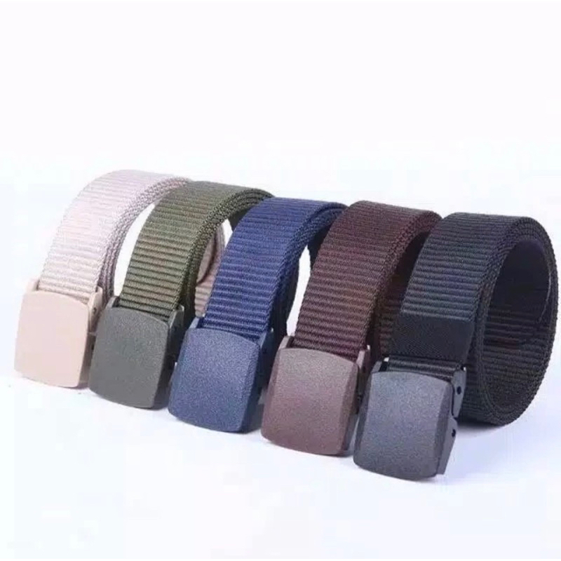 Jual Ikat Pinggang Canvas Tactical Military Belt Sabuk Anti Metal Detector | Shopee Indonesia
