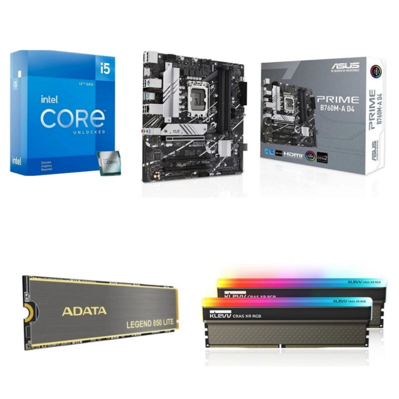 Jual Paket Processor Intel Core i5 12400F Box Gen 12 LGA 1700 RAM DDR4 16GB B760 Gaming | Shopee ...