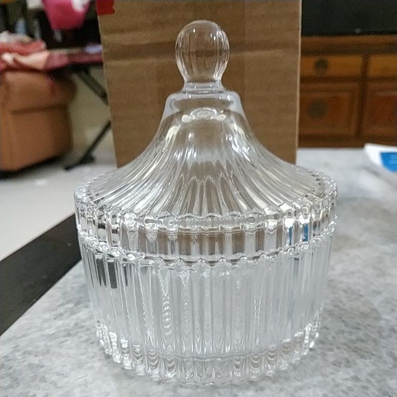 Jual toples beling kaca cantik hiasan dekorasi tempat permen kurma ...