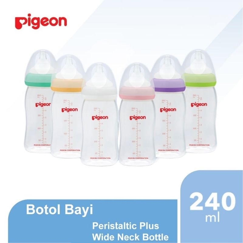 Jual Botol Dot Pigeon Peristaltic Plus Wideneck 160ml 240ml 330ml | Shopee Indonesia