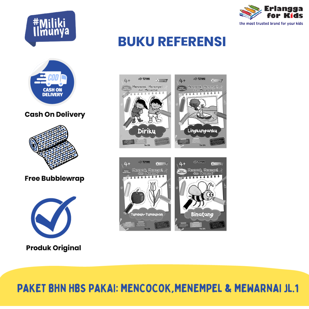 Jual [Erlangga] Buku Aktivitas Paket Anak: Mencocok, Menempel ...