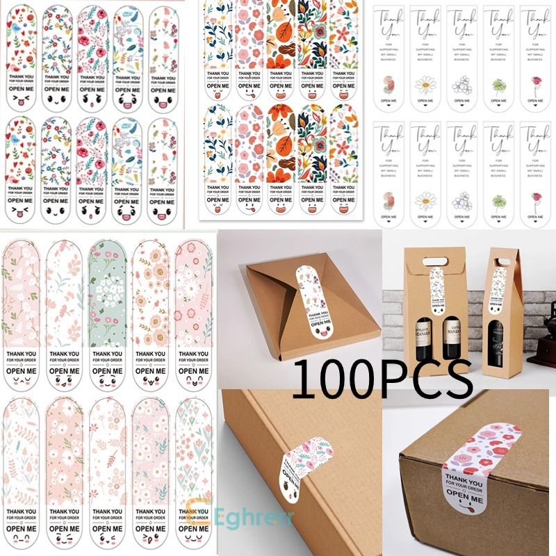 Jual COD 100 pcs Stiker Panjang Label Sticker Thank You For Your Order ...