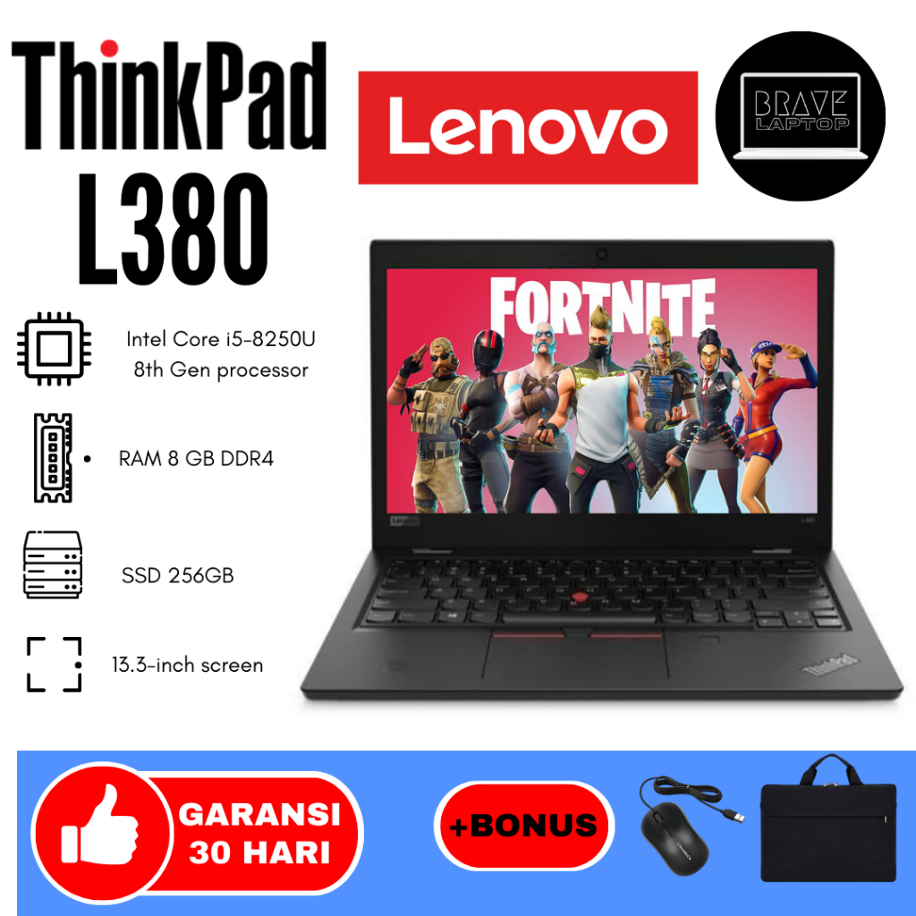 Jual LAPTOP LENOVO THINKPAD L380/L390 CORE i5/i7 GEN 8 - LAYAR 13 INCH MURAH DAN BERGARANSI ...