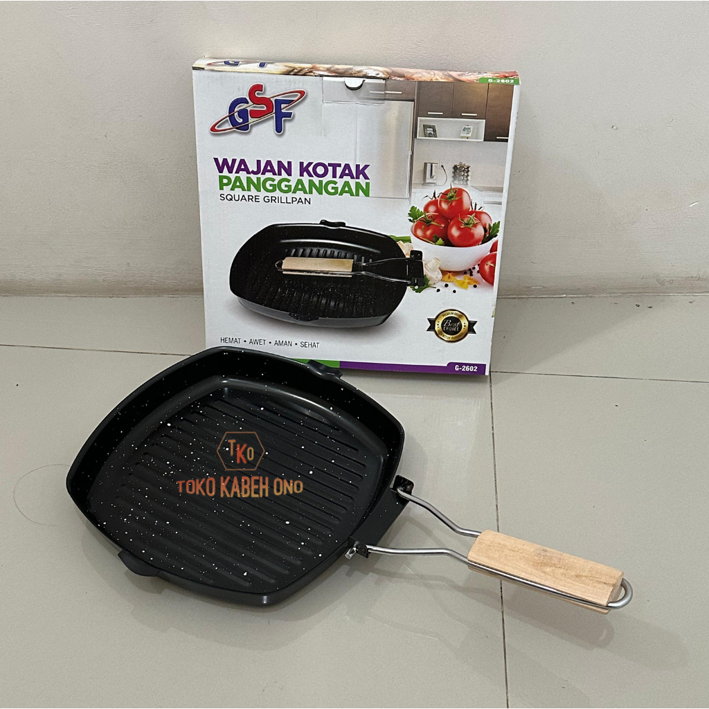 Jual Square Grill Pan Wajan BBQ Anti Lengket Panci Tatakan Grill ...