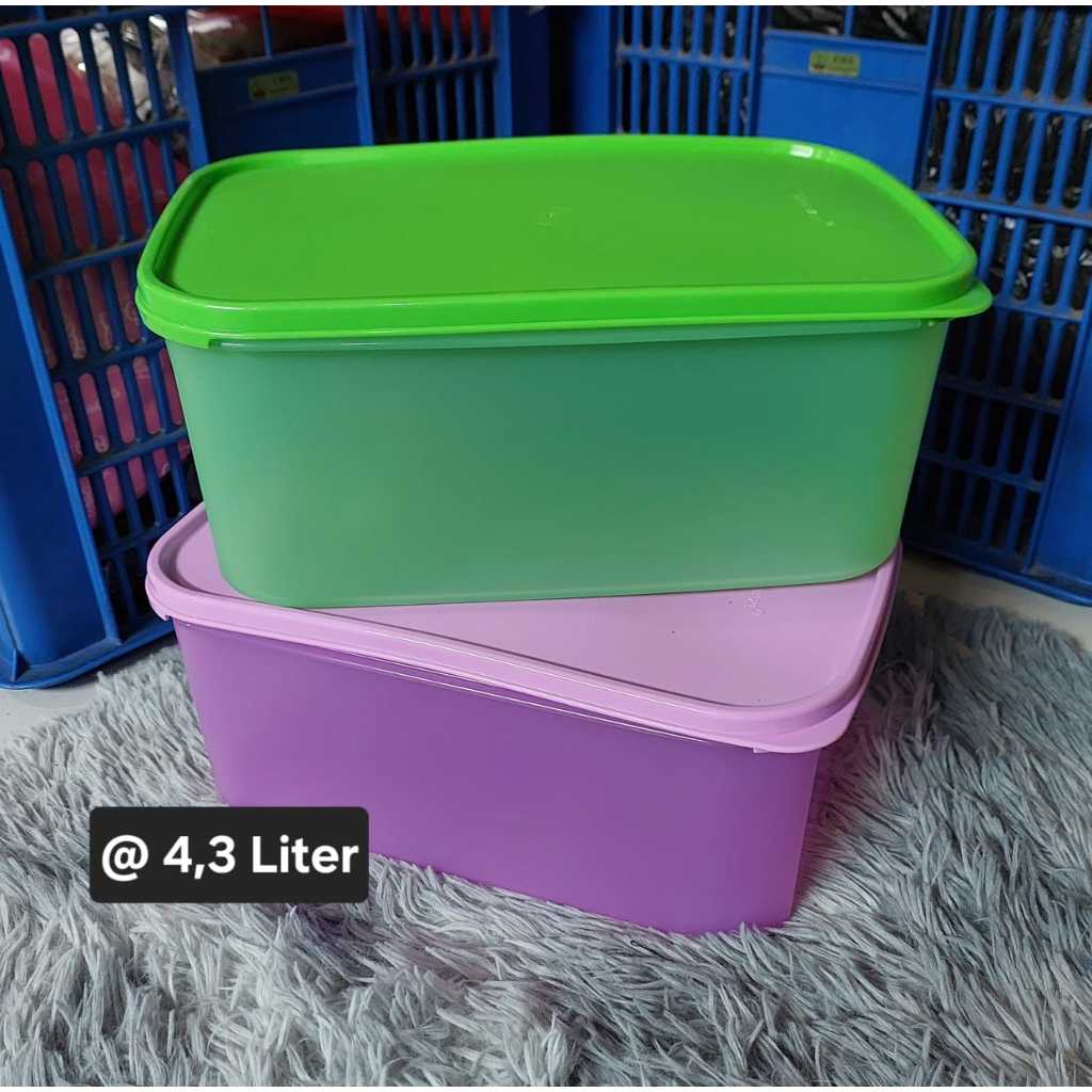 Jual Kotak Besar Murah MM Rectangular Tupperware 4,3 Liter | Shopee ...