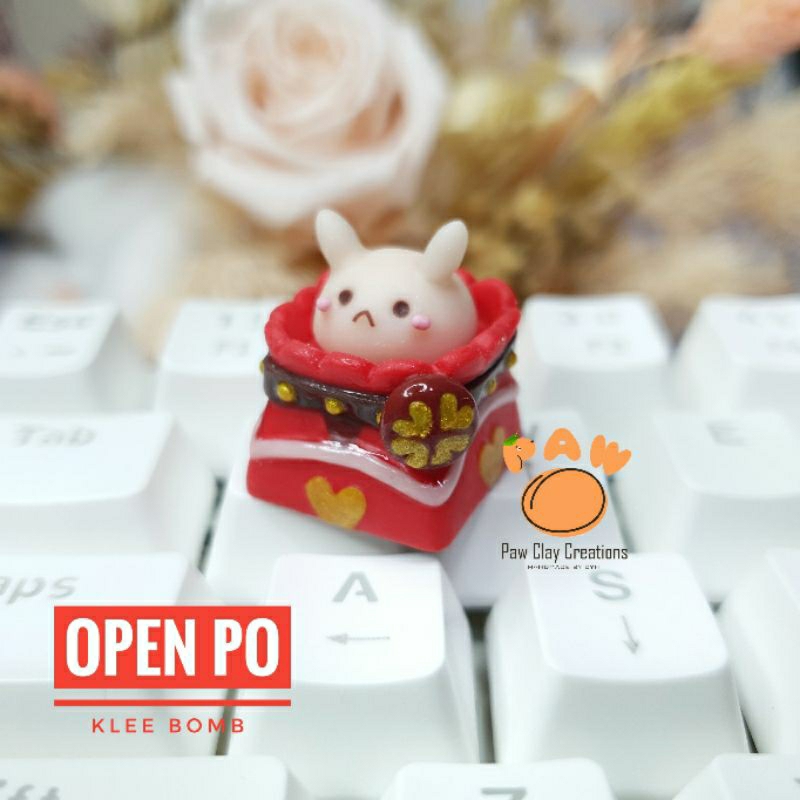 Jual Artisan keycaps klee bomb / keycap lucu / custom keycap ...