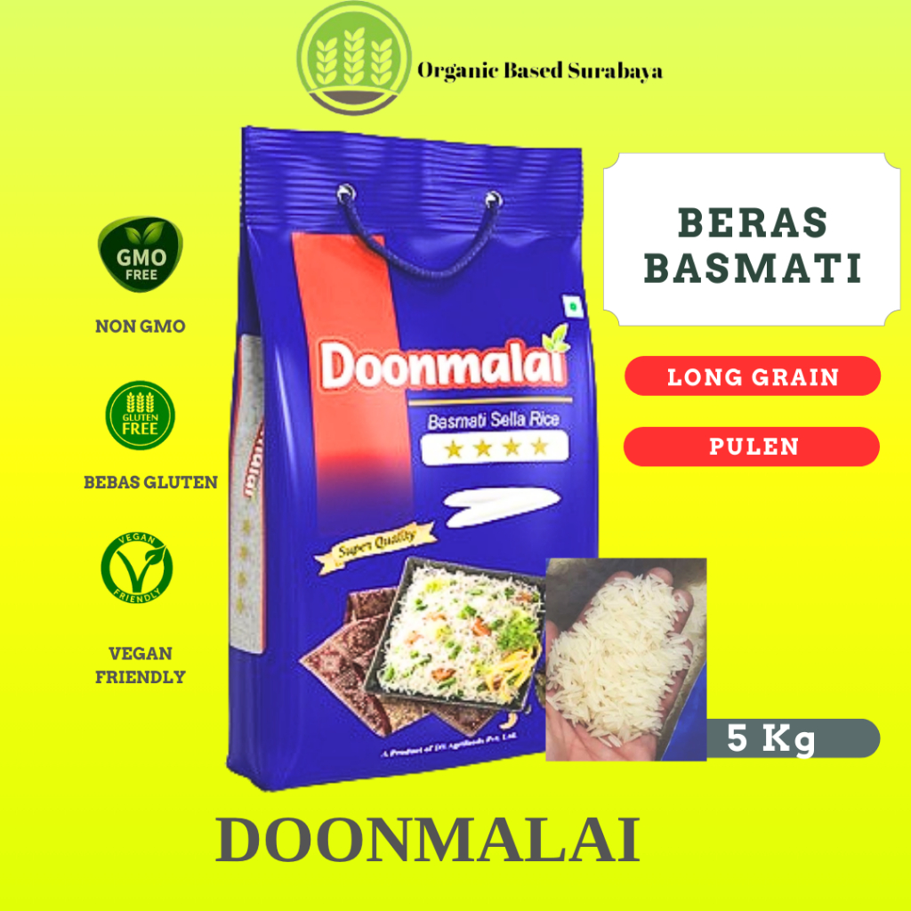 Jual Doonmalai Basmati Sella Rice 5kg,Beras Basmati Kemasan original ...