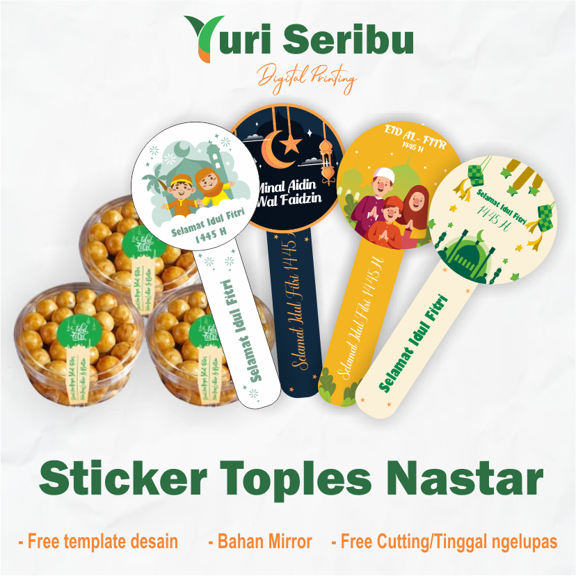 Jual 10 pcs Sticker Toples Nastar/Sticker Idul Fitri/Cetak sticker ...