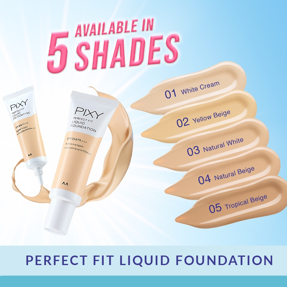 Jual PIXY Perfect Fit Liquid Foundation 20ml | Shopee Indonesia