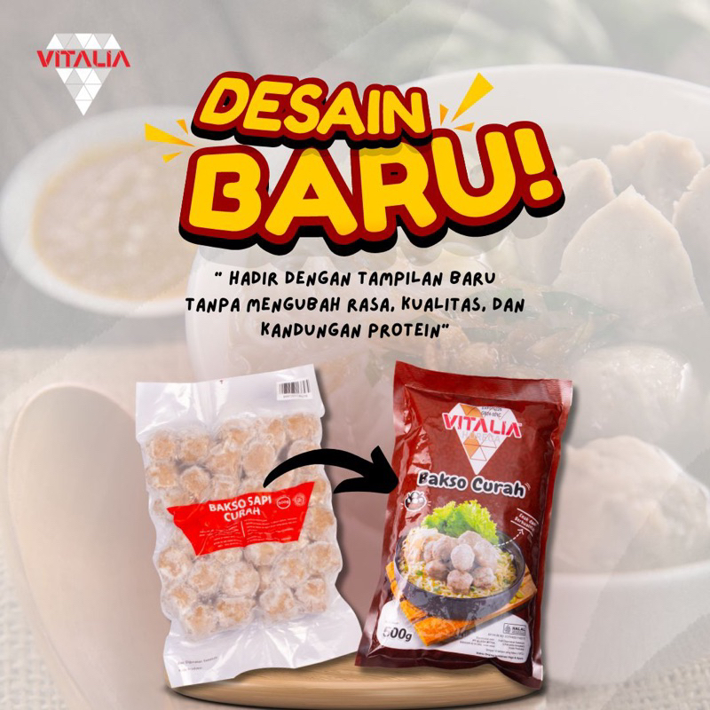 Jual Bernardi Bakso Sapi Curah 500 Gr Menjadi Vitalia Bakso Curah 500 ...