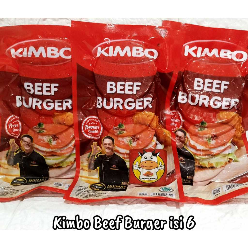 Jual KIMBO BEEF BURGER 200GR ISI 6-FROZEN FOOD-BRONTZ JOGJA | Shopee ...