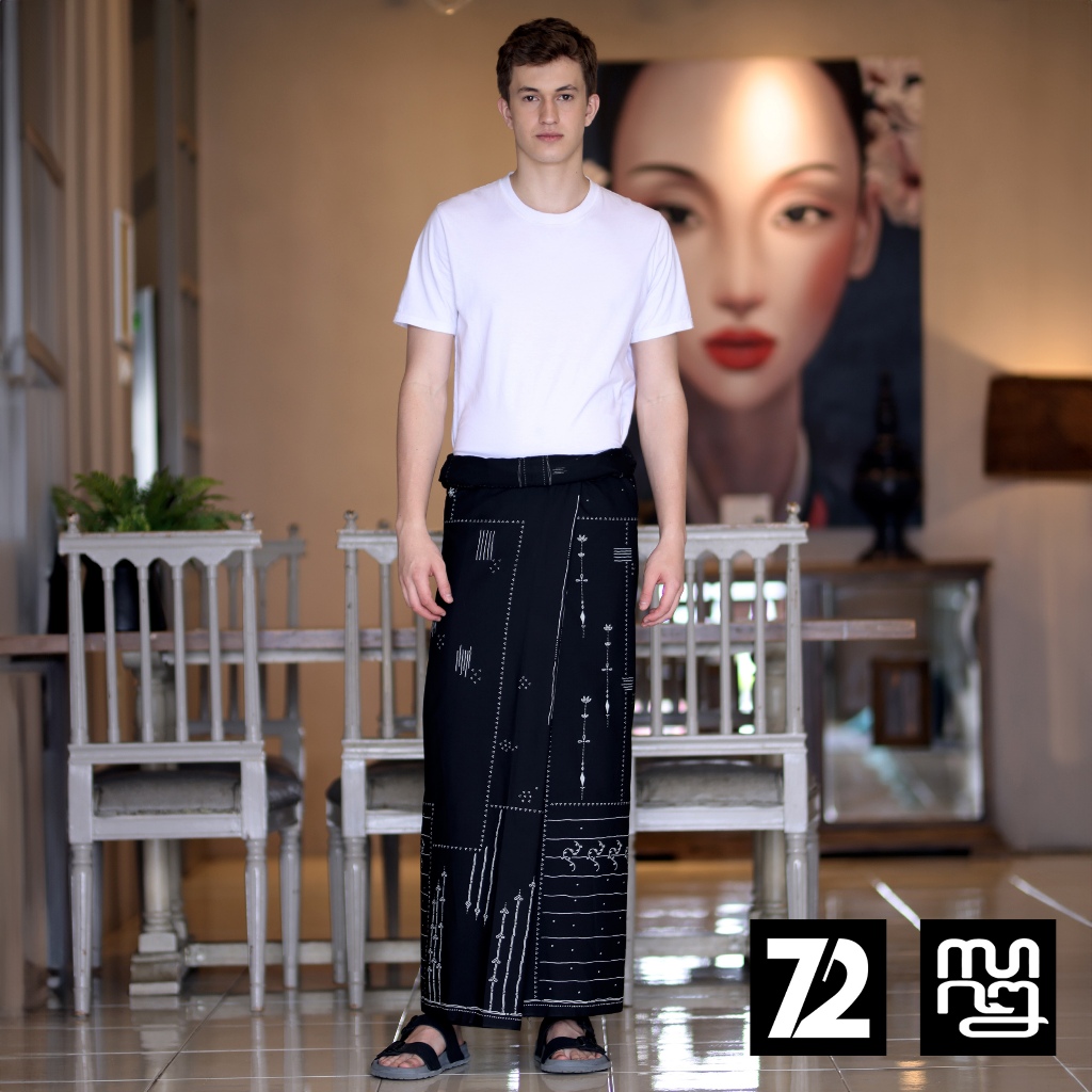 Jual Sarung Batik Motif Mata Rasa Hitam Putih 72 Batik x Pisalin 724627 ...