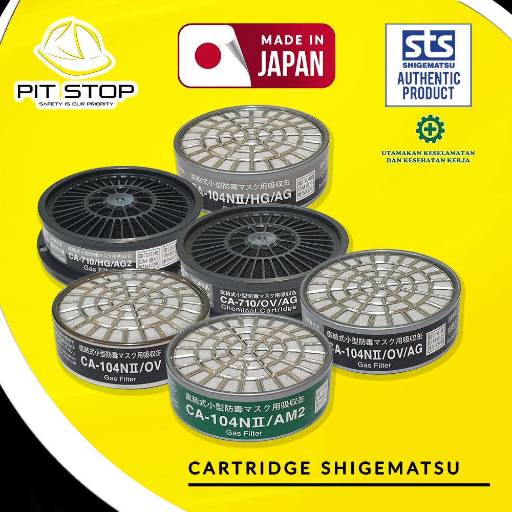 Jual Cartridge Filter Masker Shigematsu Mask Refill Respirator Chemical Gas | Shopee Indonesia