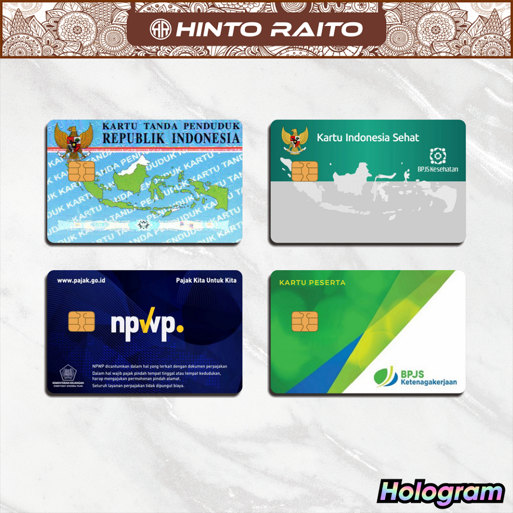 Jual Stiker Kartu ATM Fake KTP, KIS, BPJS Spesial Hologram - Emoney ...