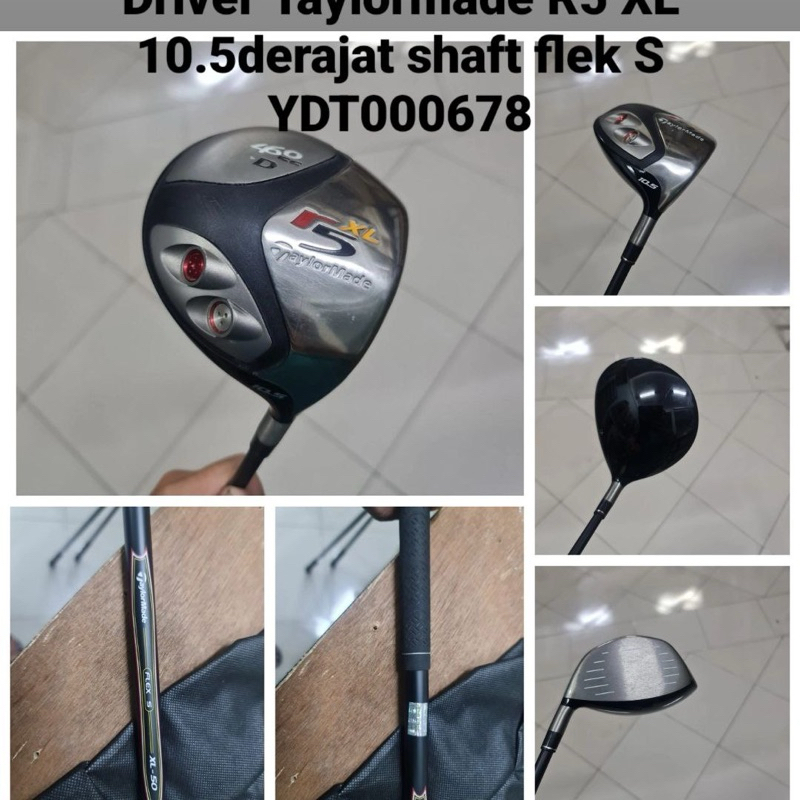 Jual Stik golf Driver 10.5 derajat Taylormade R5 XL shaft flek S Bekas ...