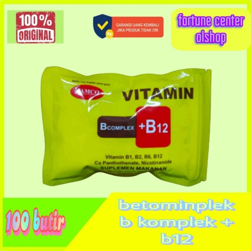 Jual betominplek vitamin b complek plus b12 lengkap vitamin b1 b2 ...