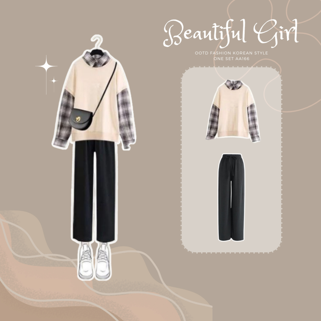 Jual One Set 2in1 Korean Style Outfit Ulzzang OOTD Kekinian Outfit ...