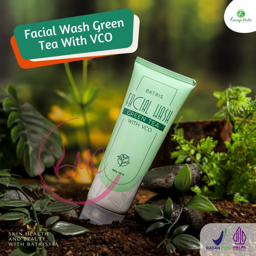 Jual Batrisya Facial Wash with Green Tea and CVO (Coconut Virgin Oil ...