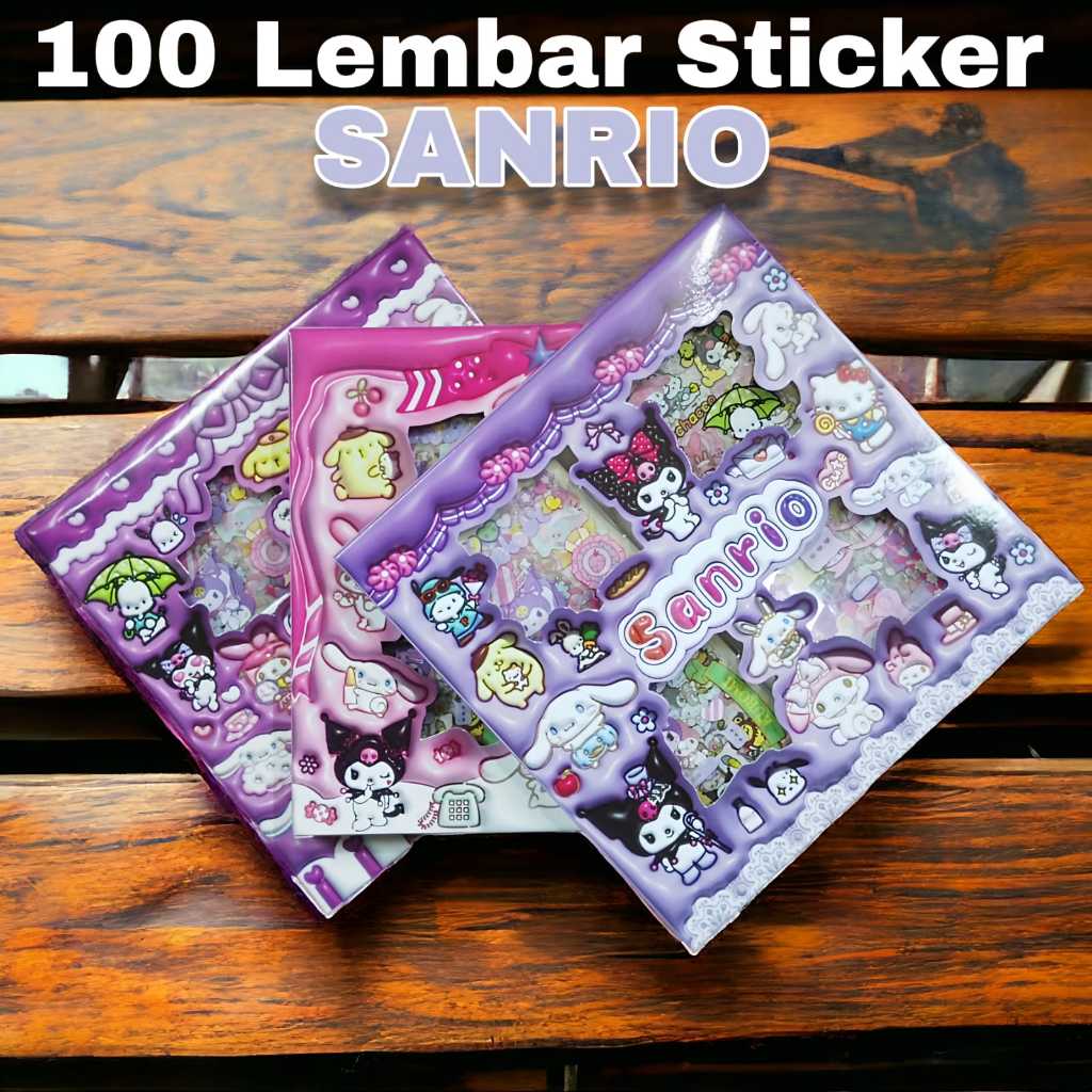 Jual Sticker isi 100 LEMBAR ONEPIECE / KUROMI / CINNAMON / SANRIO ...