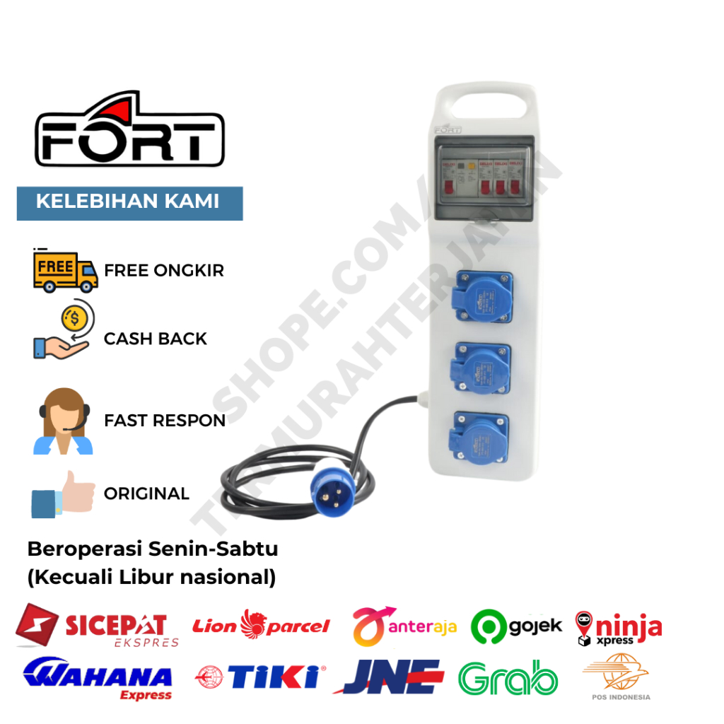 Jual FORT PORTABLE BOARDS WITH 3 SOCKETS MCB AND ELCB PROTECTION IP67 ...
