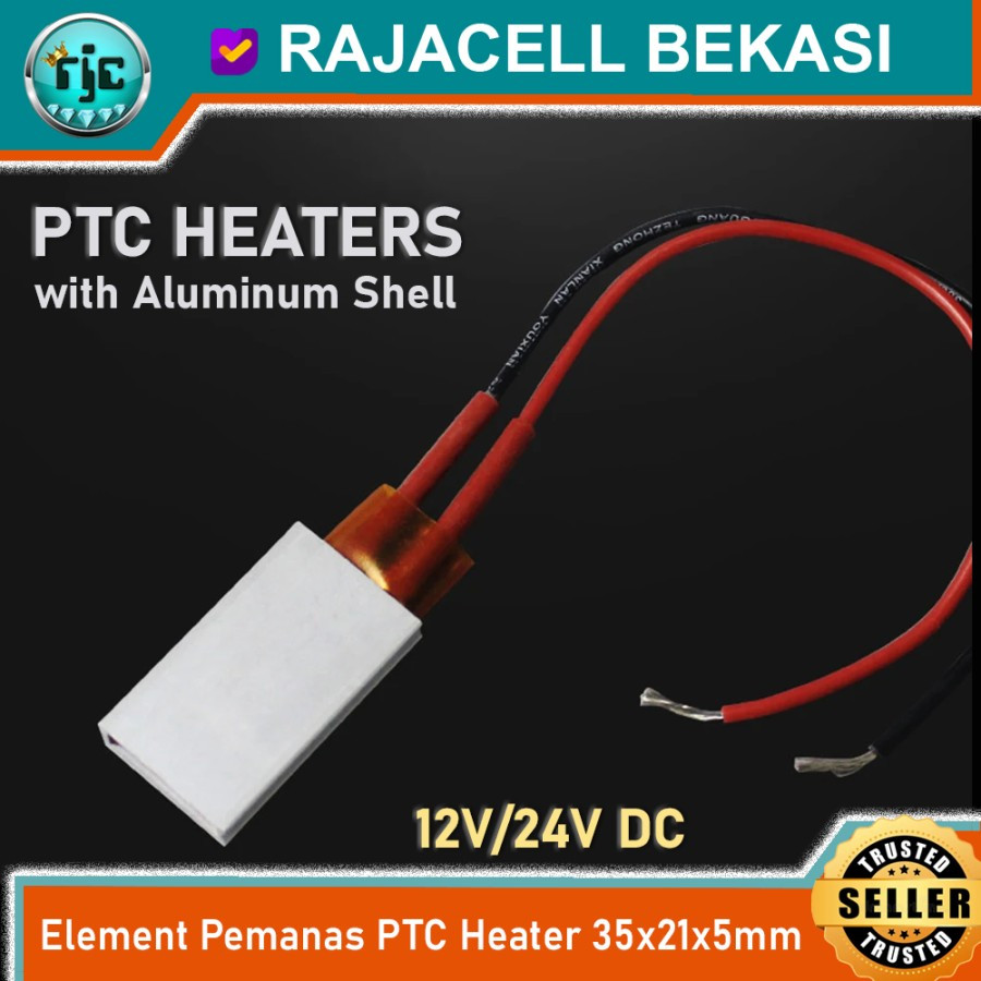 Jual Elemen pemanas PTC Ceramic Heater Plat Aluminium Shell 12V 24V 70-220C | Shopee Indonesia