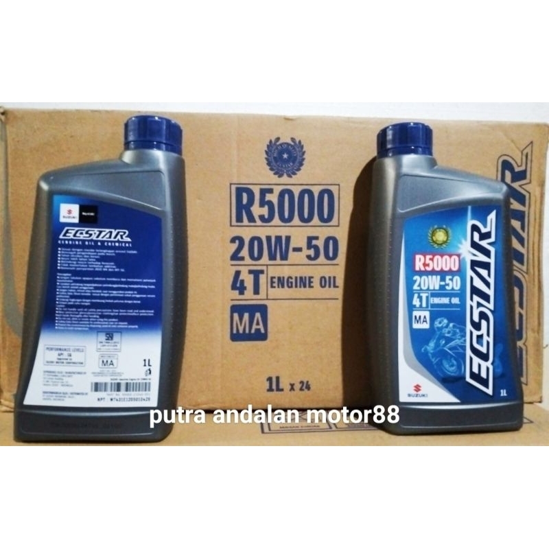 Jual Oli SGO ECSTAR ...1 liter 20 W - 50...1 dus isi 24 btl | Shopee ...