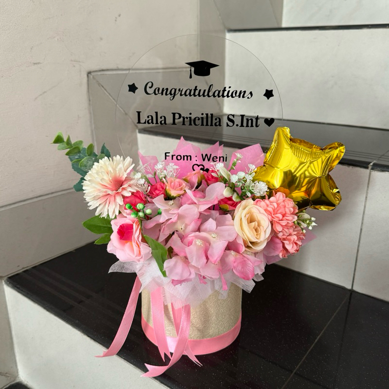 Jual (DiKIRIM HARI INI)Buket Balon wisuda Box Besar | Congratulation ...