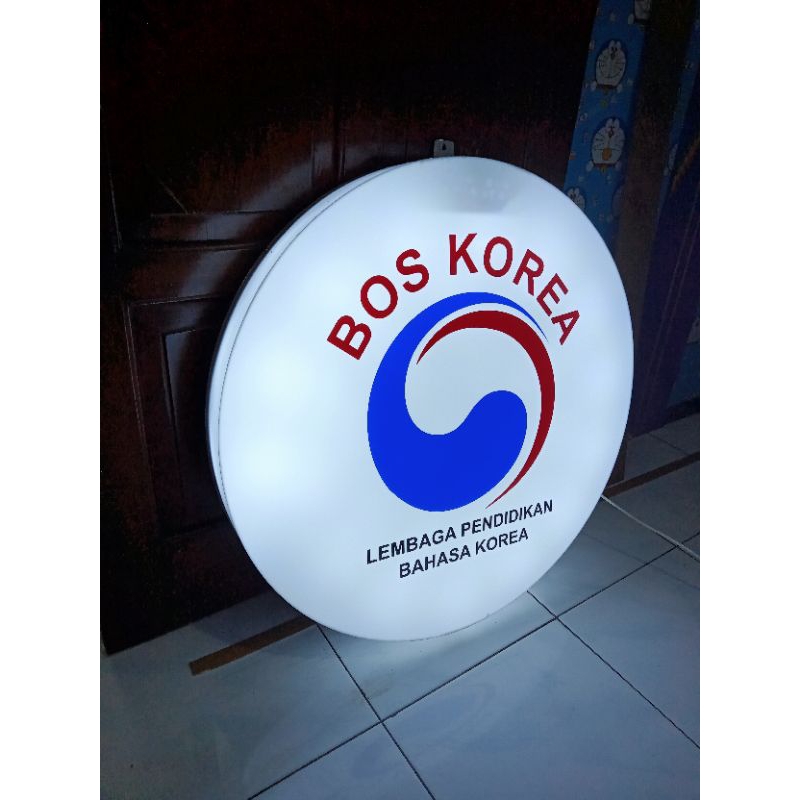 Jual Neon Box Bulat 1 Sisi Indoor Outdoor 30cm,40cm,50cm,60cm | Shopee ...