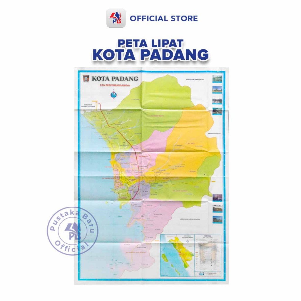 Jual Peta Kota Padang / Peta Lipat Lembaran Kota Padang | Shopee Indonesia