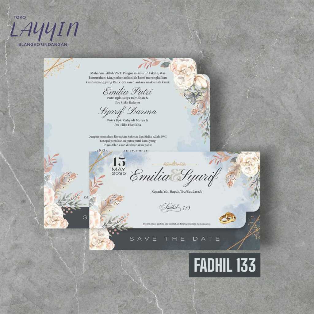 Jual Blangko undangan atau kertas undangan pernikahan bisa untuk khitan merek FADHIL 133 dengan ...