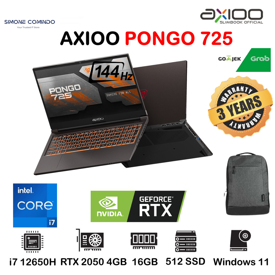 Jual LAPTOP AXIOO PONGO 725 | i7 12650H 16GB 512GB RTX2050 4GB WINDOWS ...
