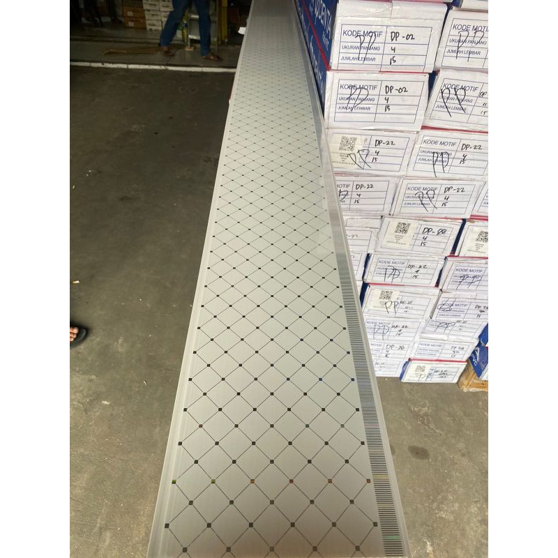 Jual Plafon PVC putih glossy corak garis T532 | Shopee Indonesia