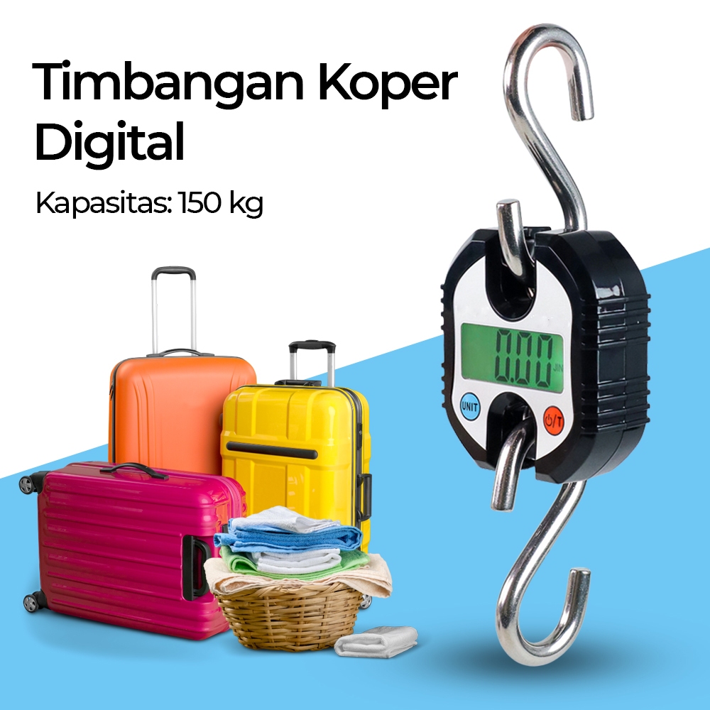 Jual Timbangan Koper Tas Digital Portable Gantung 150kg Timbangan ...
