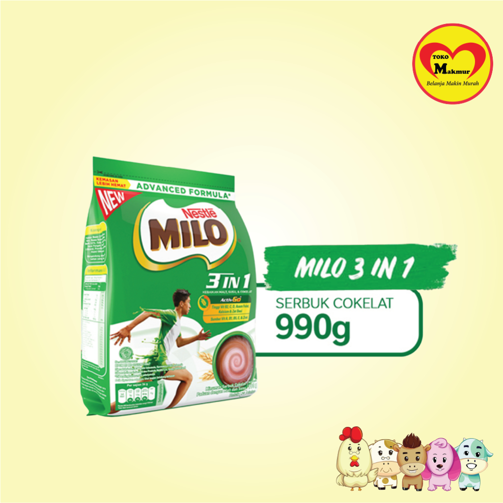 Jual Milo 3In1 990gr / Toko Makmur Online | Shopee Indonesia