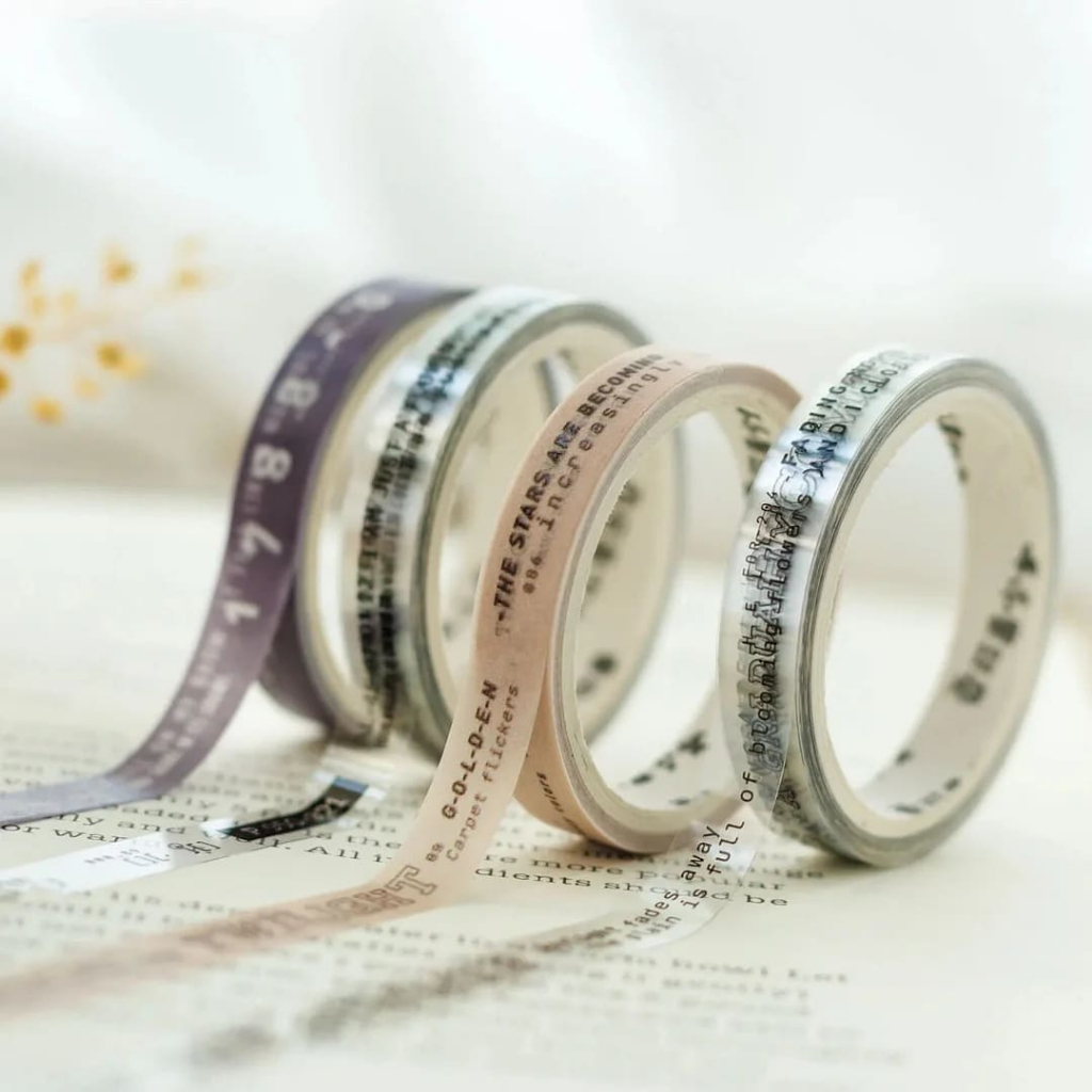 Jual Selected Poems Series Vintage English Text PET Washi Tape | Shopee ...