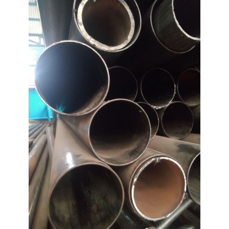 Jual pipa Besi Seamless HITAM, OD:75mm/ID:72mm TEBAL 1.5mm panjang 10cm ...