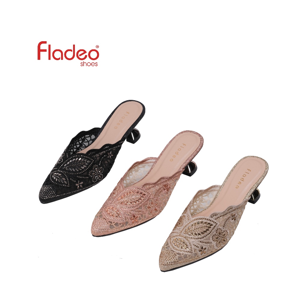 Jual Fladeo B24/LDH591-1RA/Sepatu Slop High Heels Wanita [ High Heel ...